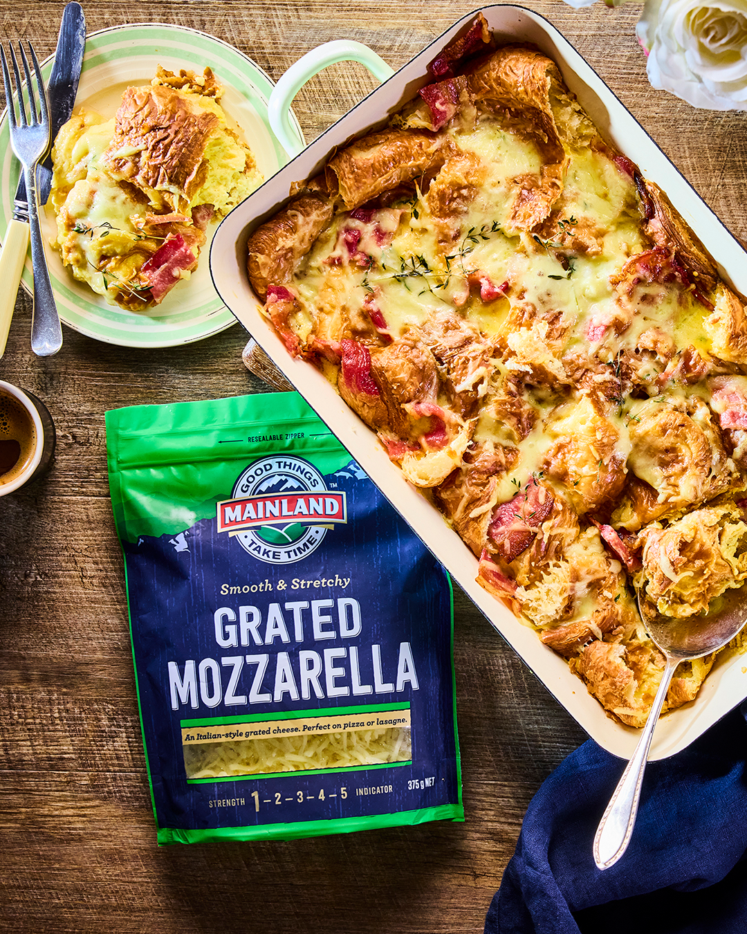 Mother’s Day Cheesy Croissant & Bacon Bake